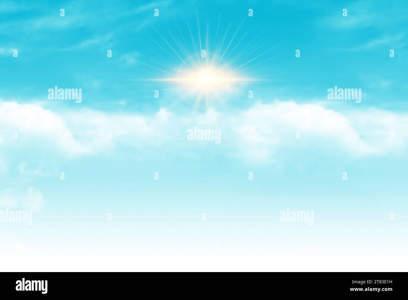 Realistic clouds in a blue sky background. Cool sky background Stock ...