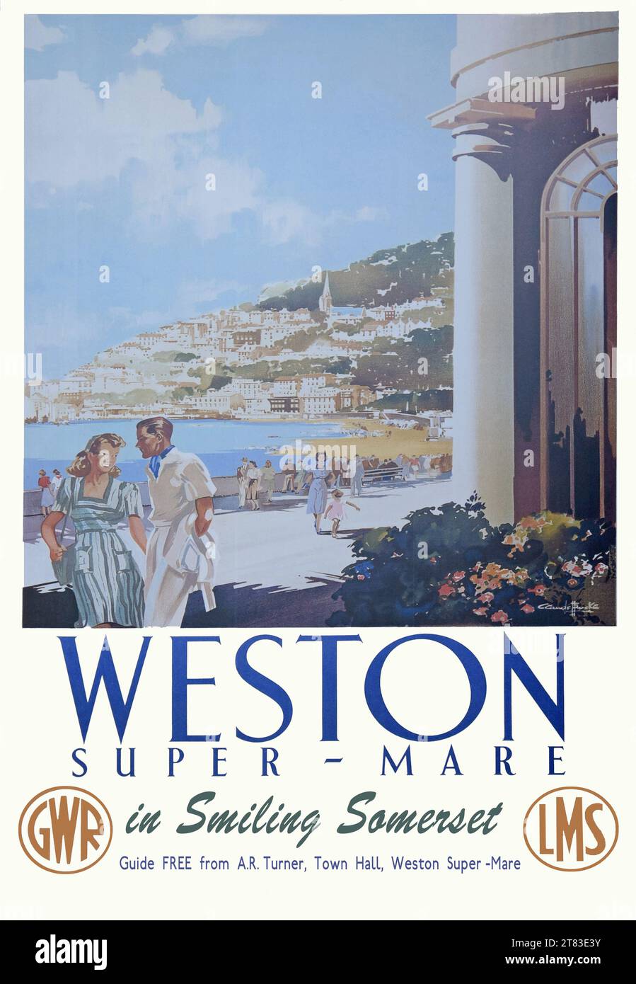 A vintage Great Western Railway travel poster advertising Weston Super ...