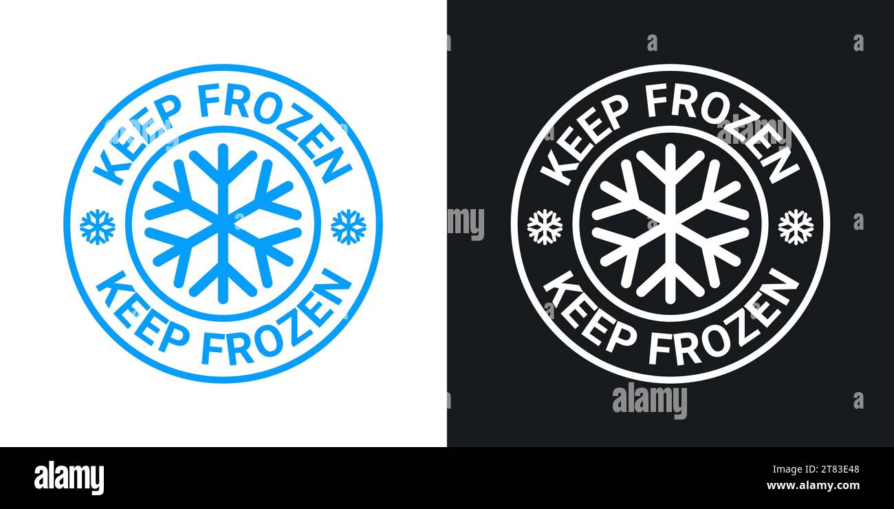 Keep frozen vector logo illustration. Frozen product label badge ...