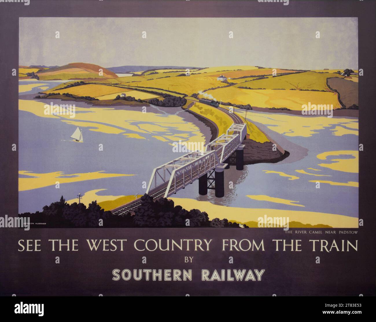 A vintage Southern Railway poster advertising travel to the West ...