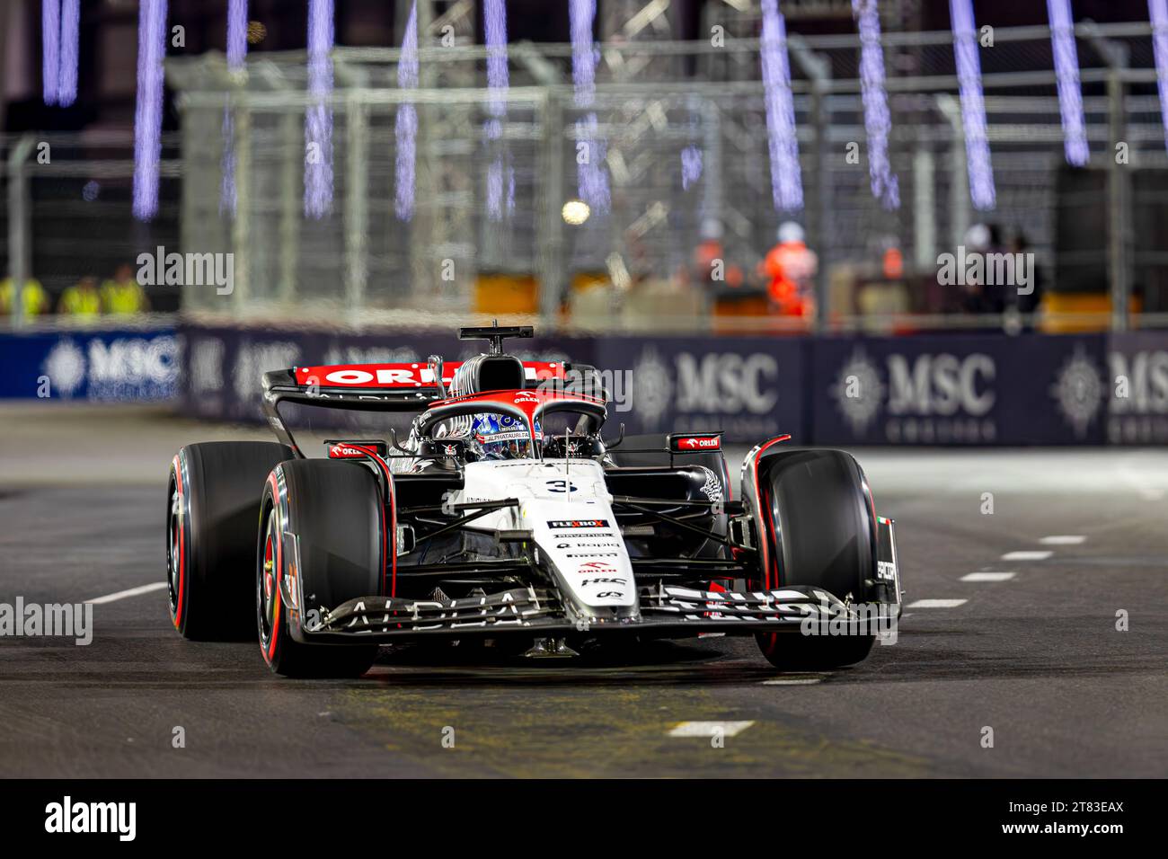 Daniel Ricciardo (AUS) Alpha Tauri AT04 during FORMULA 1 HEINEKEN SILVER LAS VEGAS GRAND PRIX ...