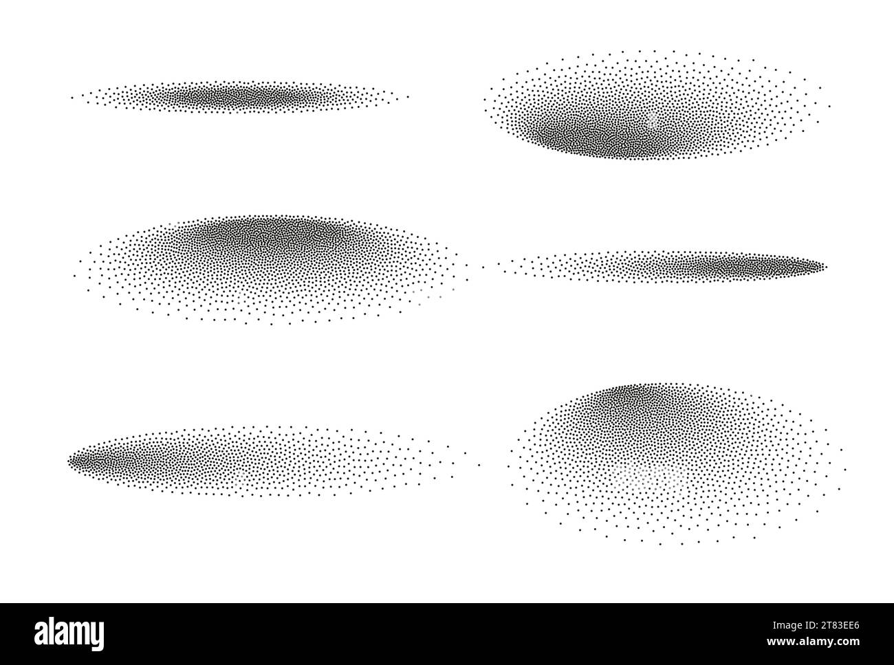 Stipple gradient oval shadow circle. Shadow effect texture ball dot ...