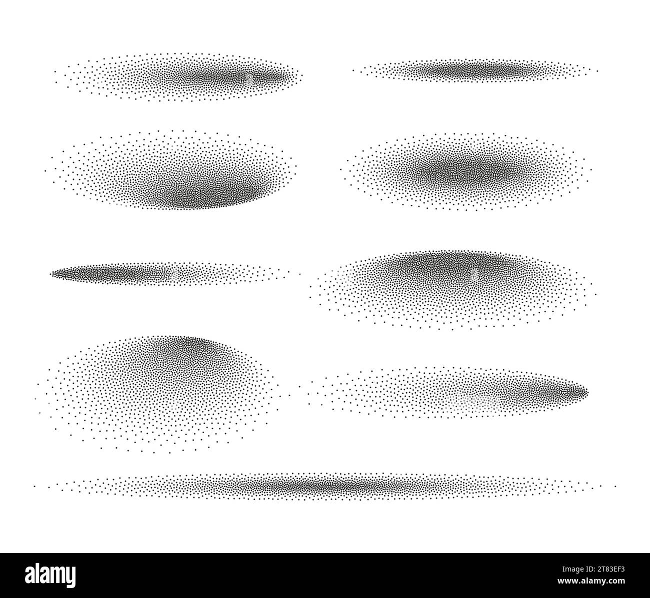 Stipple gradient oval shadow circle. Shadow effect texture ball dot ...