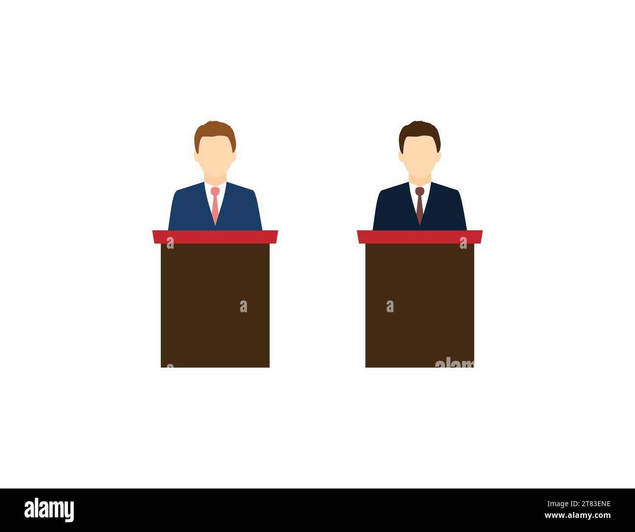 Debate Communication Podium Debate Icon Vector Illustration Stock