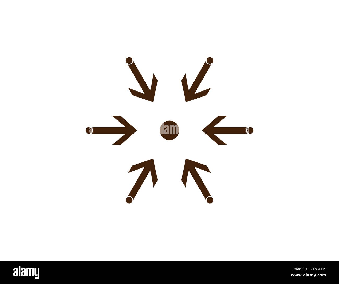 Arrow and point symbolising. Concentration icon , vector illustration ...