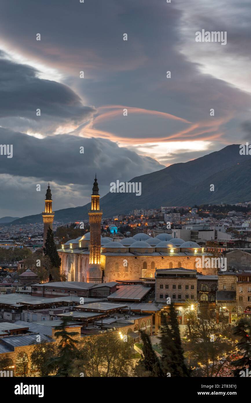 Old Bursa City View at sunrise in Turkey Stock Photo - Alamy