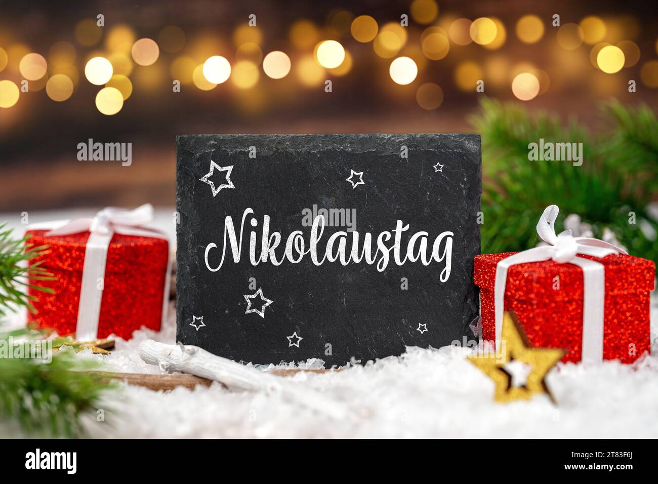 17 November 2023: St. Nicholas Day on December 6 Concept, sign with the ...