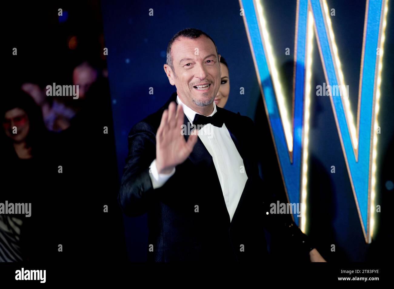 ROME, ITALY - NOVEMBER 17: Amadeus, Giovanna Civitillo attends the ...