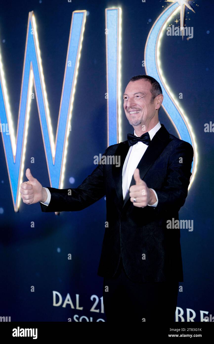 ROME, ITALY - NOVEMBER 17: Amadeus, Giovanna Civitillo attends the ...