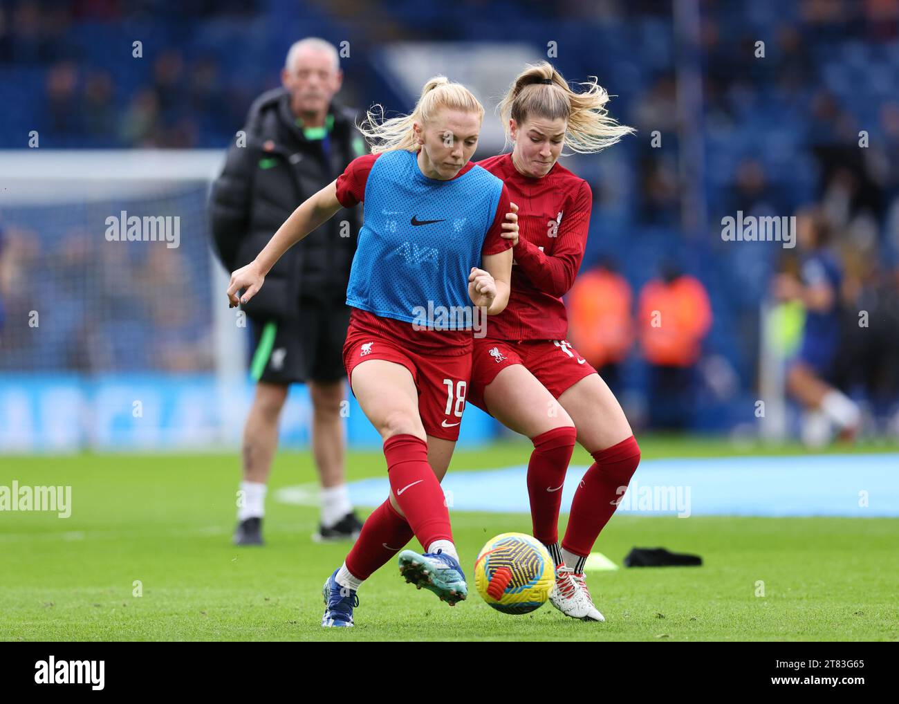 London, UK. 18th Nov, 2023. Ceri Holland of Liverpool and Marie ...