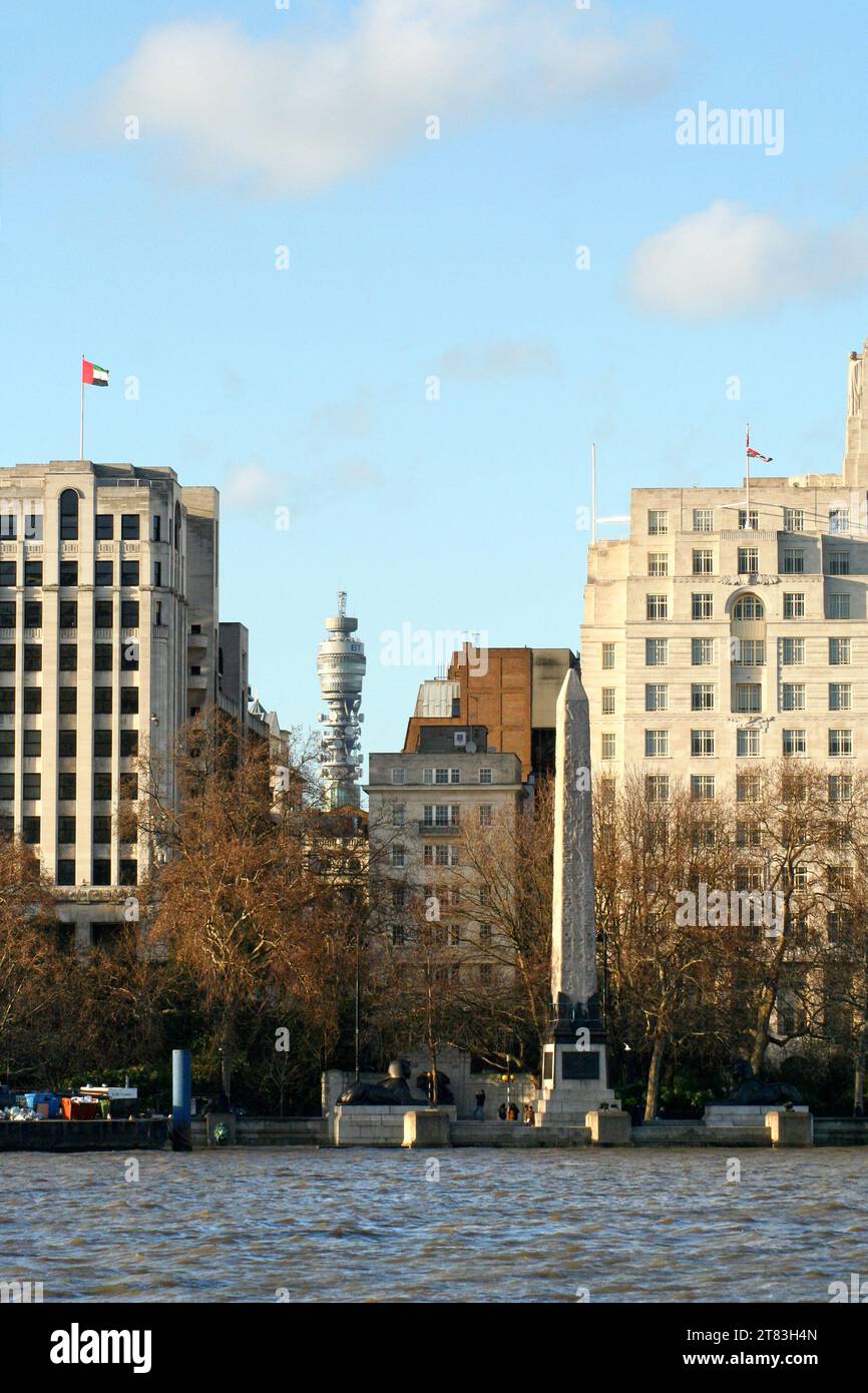 London, England - January 20 2007: Cleopatra's Needle in Victoria ...