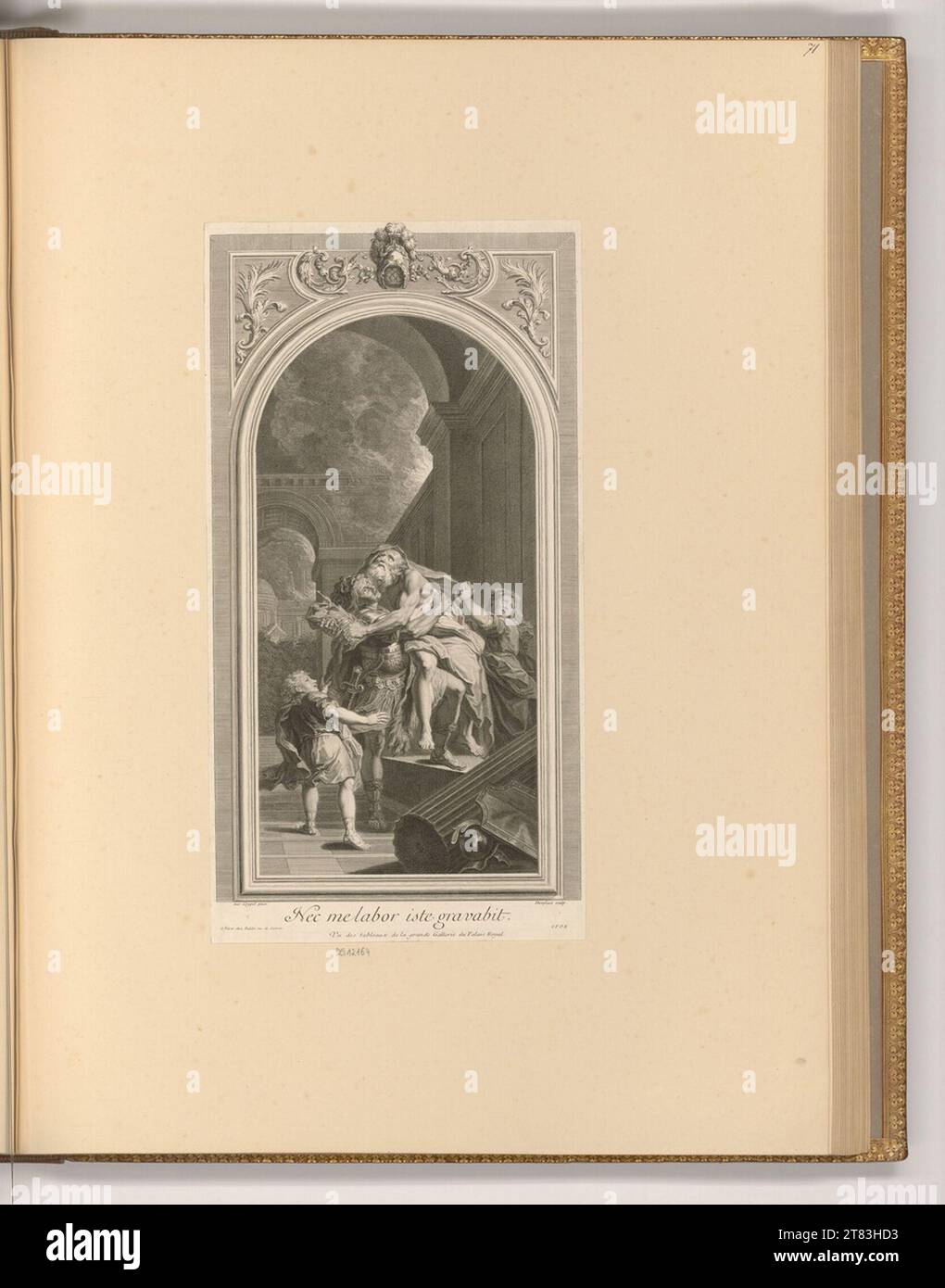 Louis Desplaces (Engraver) Escape of the Aeneas from the burning Troy ...