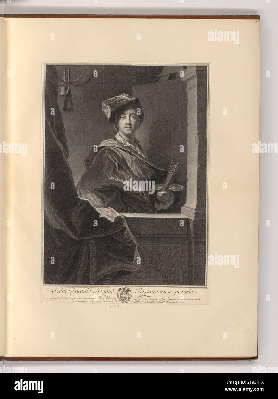 Pierre Drevet (Engraver) Portraging Hyacinthe rigaud. Copper engraving ...