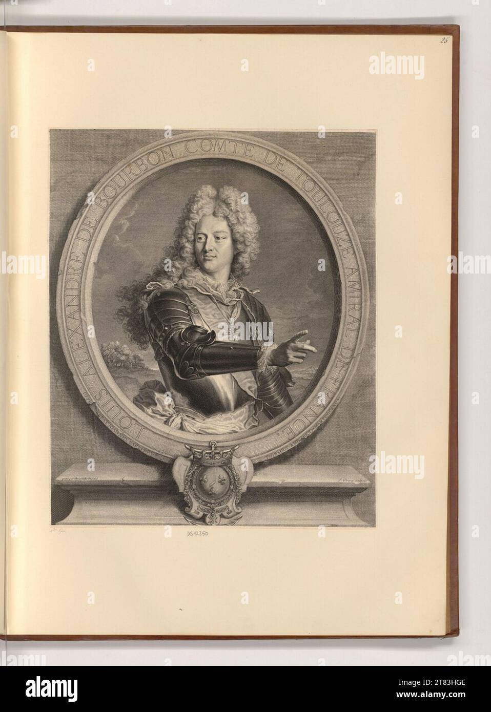 Pierre Drevet (Engraver) Porträt Louis Alexandre de Bourbon. Copper ...