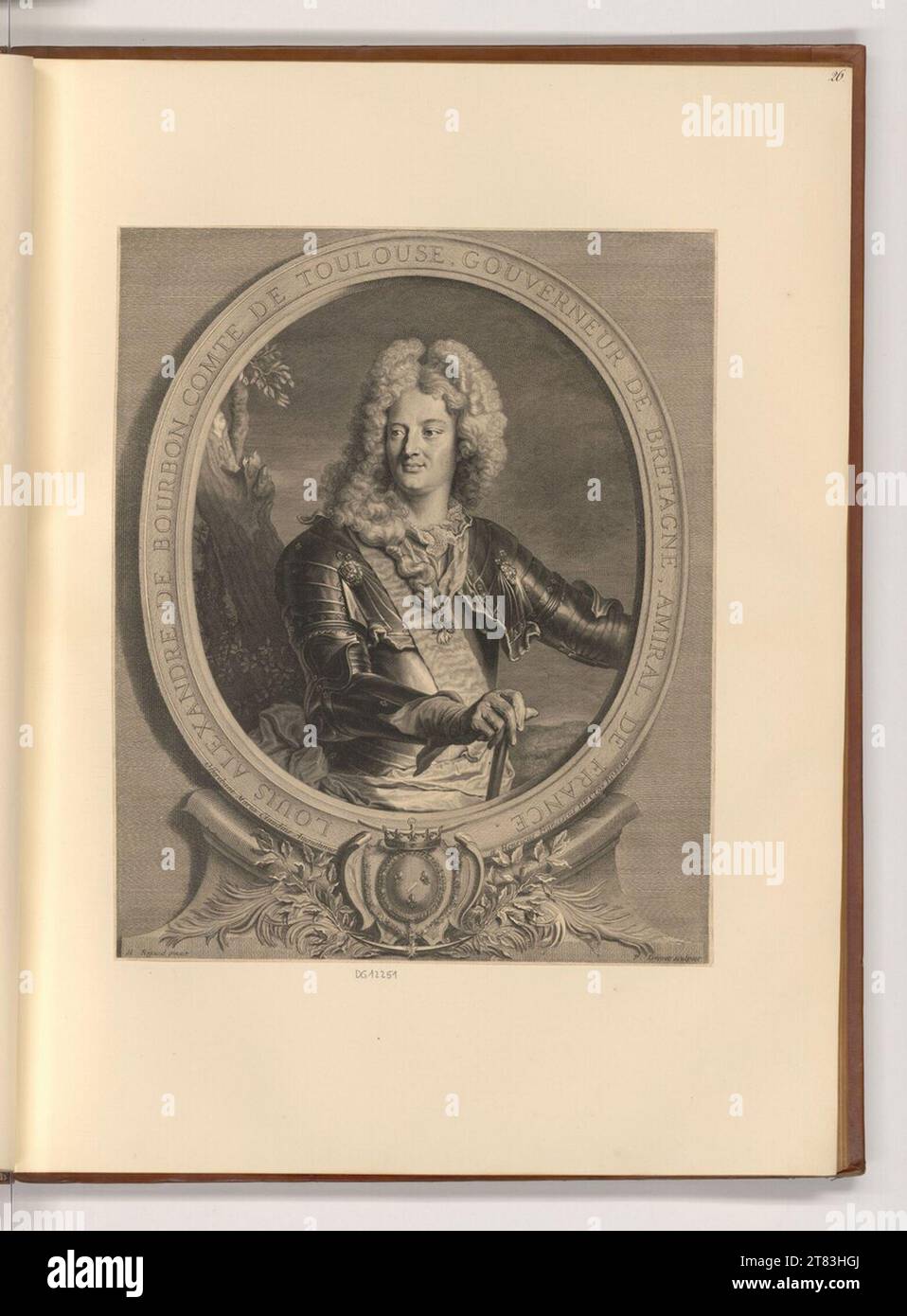 Pierre Drevet (Engraver) Porträt Louis Alexandre de Bourbon. Copper ...