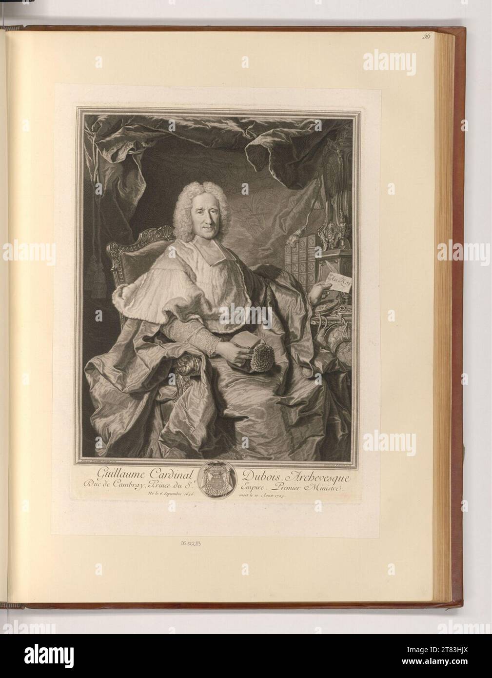 Pierre Drevet (Engraver) Portrait Guillaume Dubois. Copper engraving ...