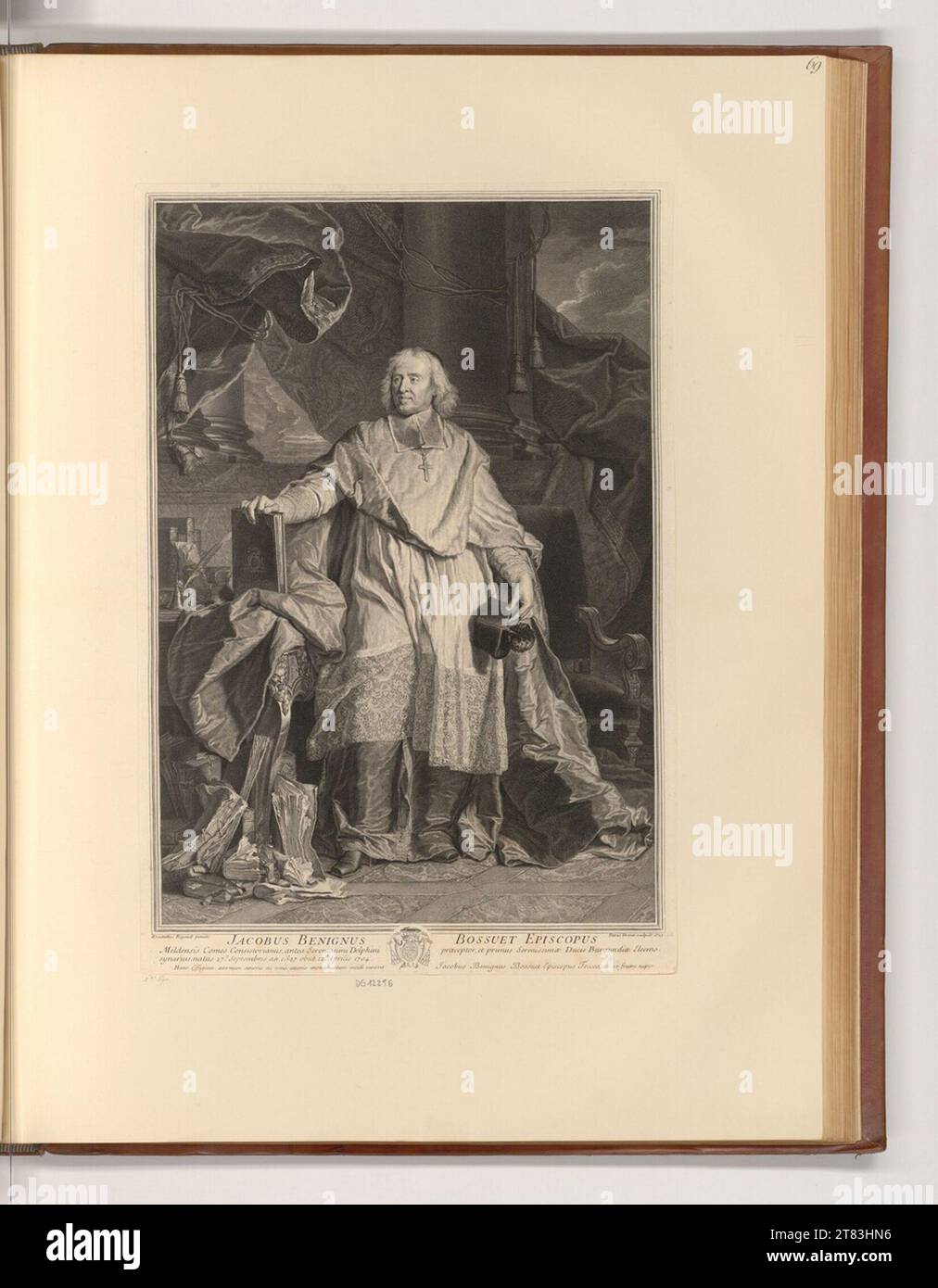 Pierre Drevet (Engraver) Portrait Jacques benignes moss. Copper ...