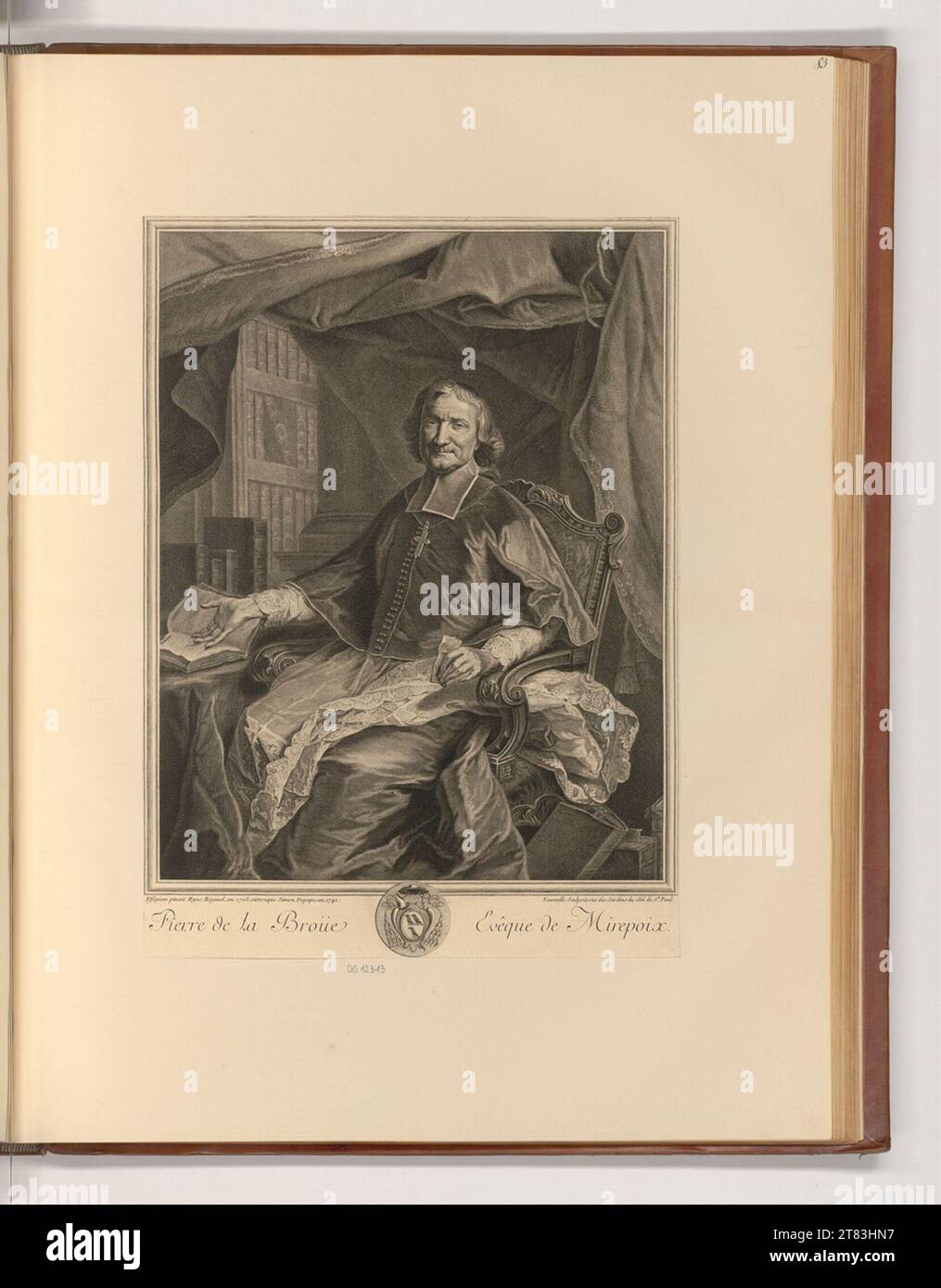 Tournelle (Engraver) Porträt Pierre de la Broue. Copper engraving ...