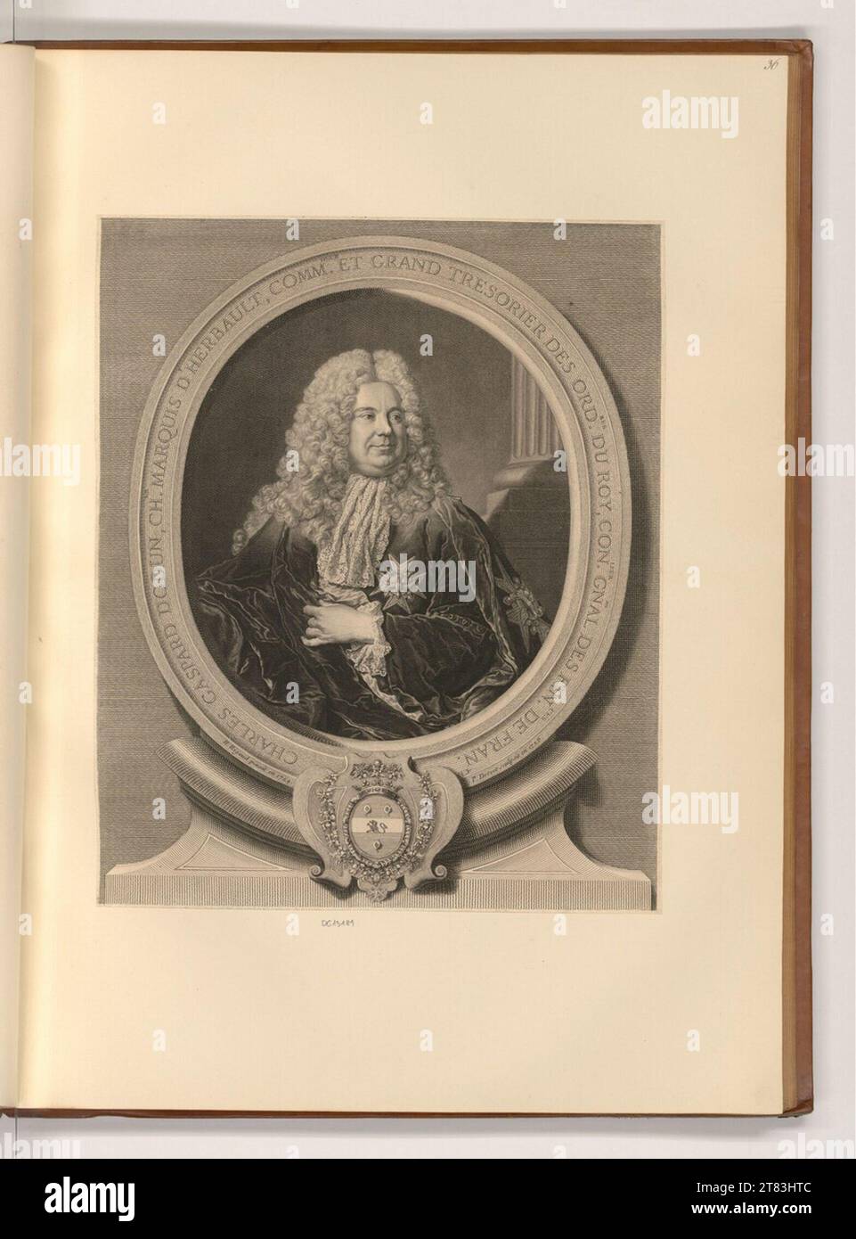 Pierre Drevet (Engraver) Portrait Charles-Gaspard Dodun. Copper ...