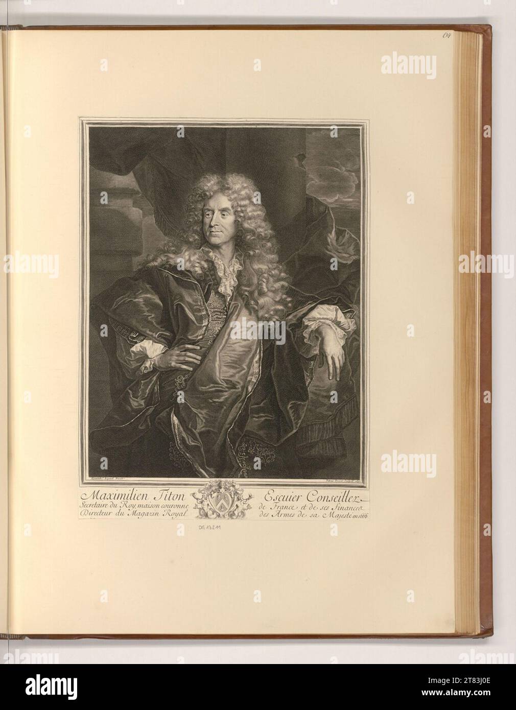 Pierre Drevet (Engraver) Portrait Maximilia Titon. Copper engraving ...