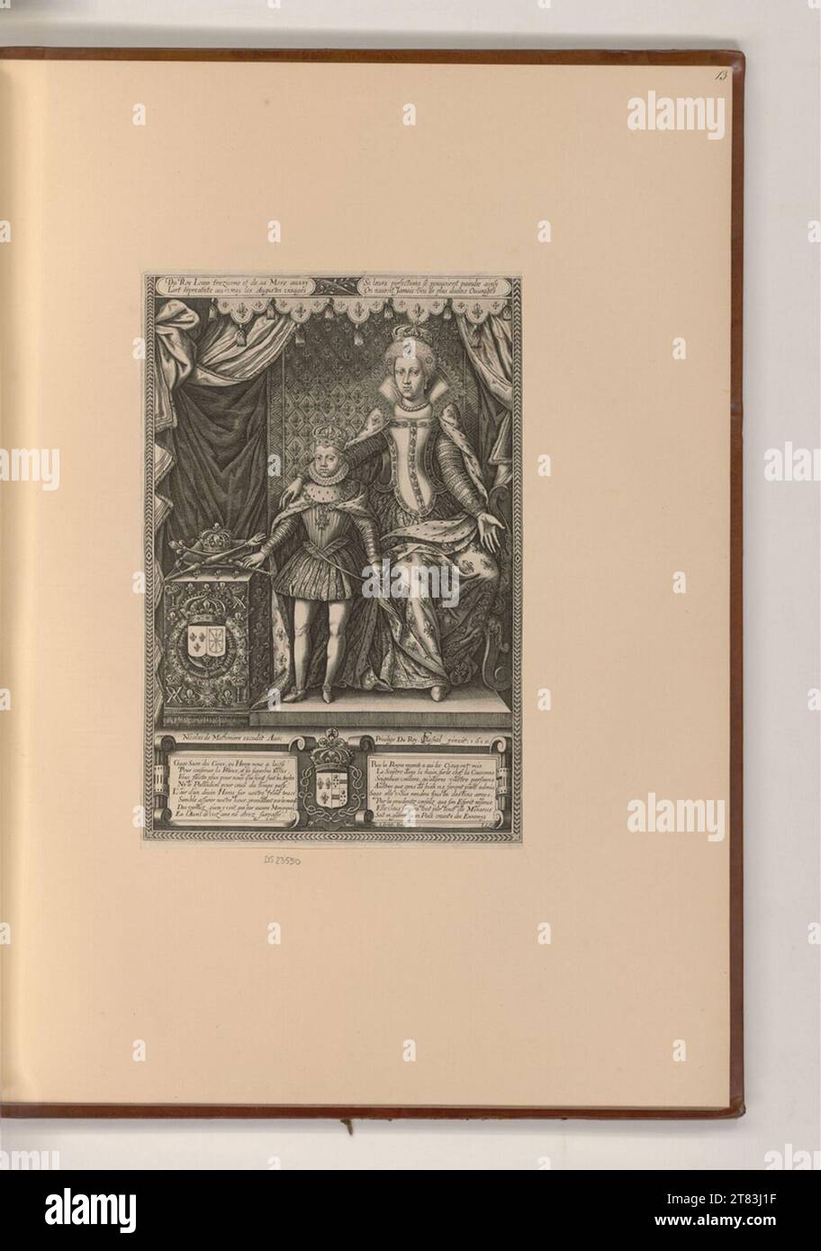 Isaac Briot (Engraver) Portra Mary of Medici Mit infant Louis 13 ...