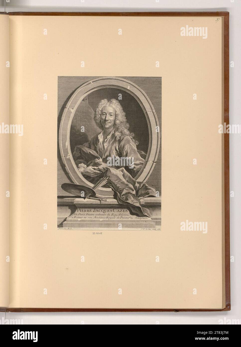 Jacques-Philippe Le Bas (Engraver) Porträt Pierre-Jacques Cazes. Copper ...