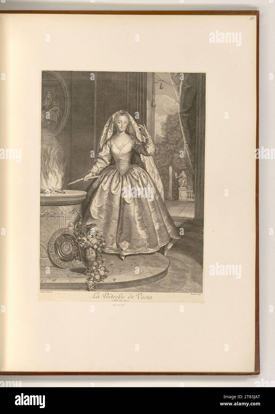Nicolas Bertin (Engraver) The priestße de Vesta. Copper engraving ...
