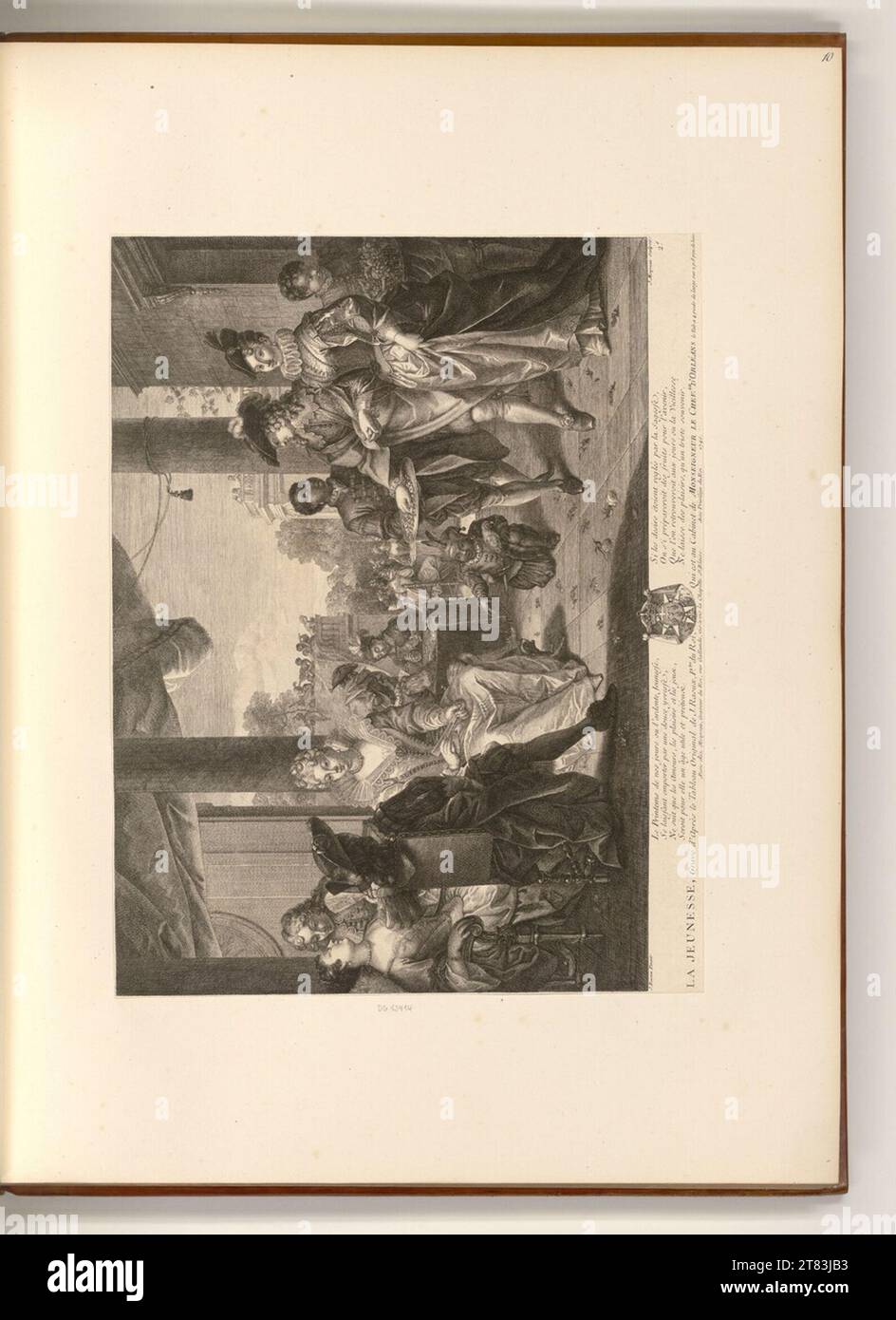 Jean Moyreau (Engraver) The youth. Copper engraving, etching 1740 ...