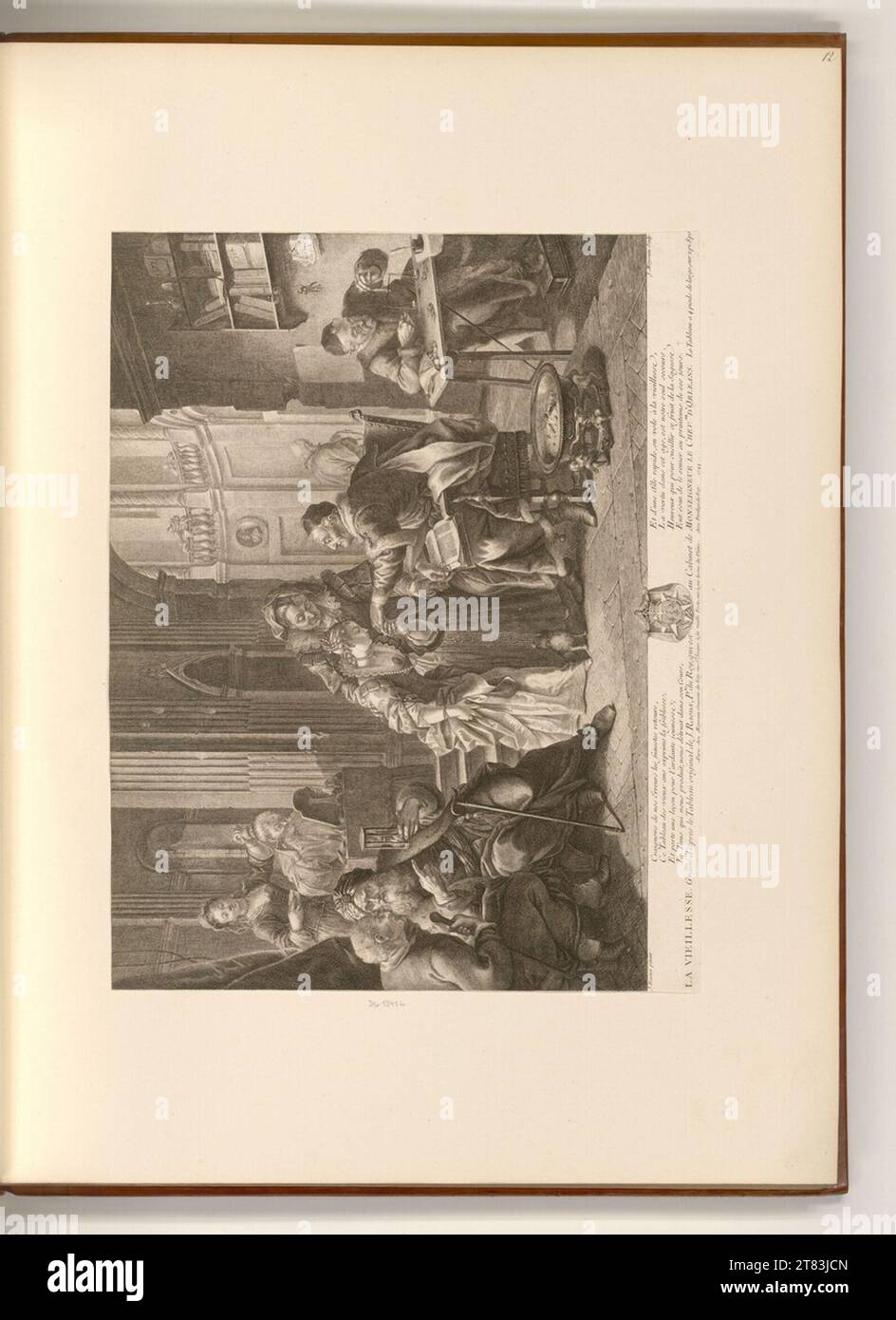 Jean Moyreau (Engraver) Old age. Copper engraving, etching 1740 , 1740 Stock Photo - Alamy