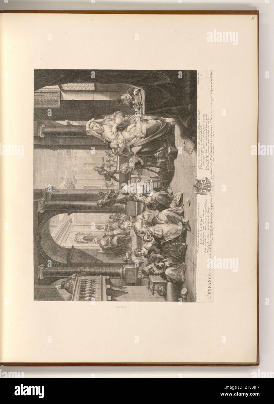 Jean Moyreau (Engraver) Childhood. Copper engraving, etching 1740 , 1740 Stock Photo - Alamy