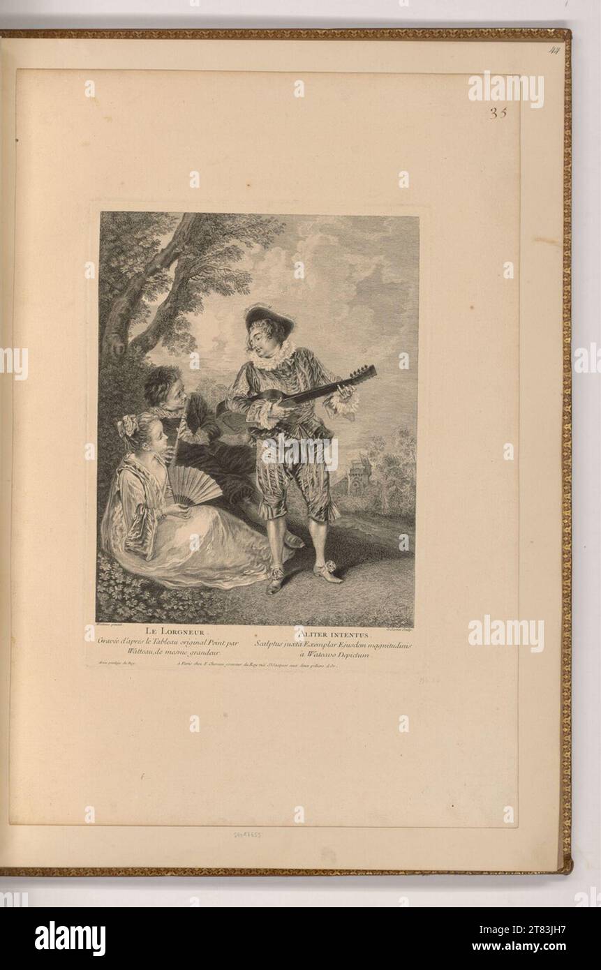 Gérard Jean Baptiste Scotin (II) (II) The Lorgneur. etching 1725-1727 ...