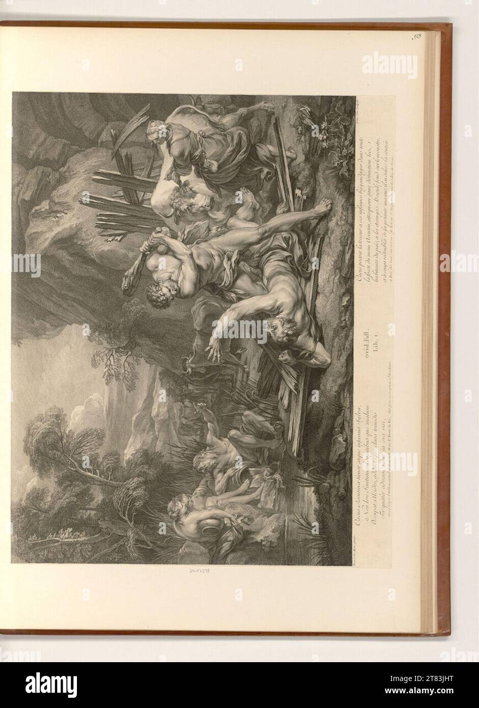Laurent Cars (Engraver) Hercules kills Cacus. Etching, copper engraving ...
