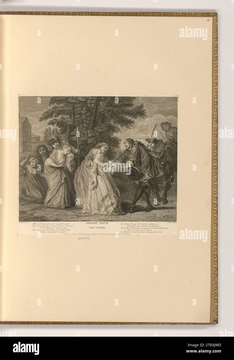 Pierre Dupin (Engraver) Departure for Isles. etching 1730-1740 , 1730/ ...