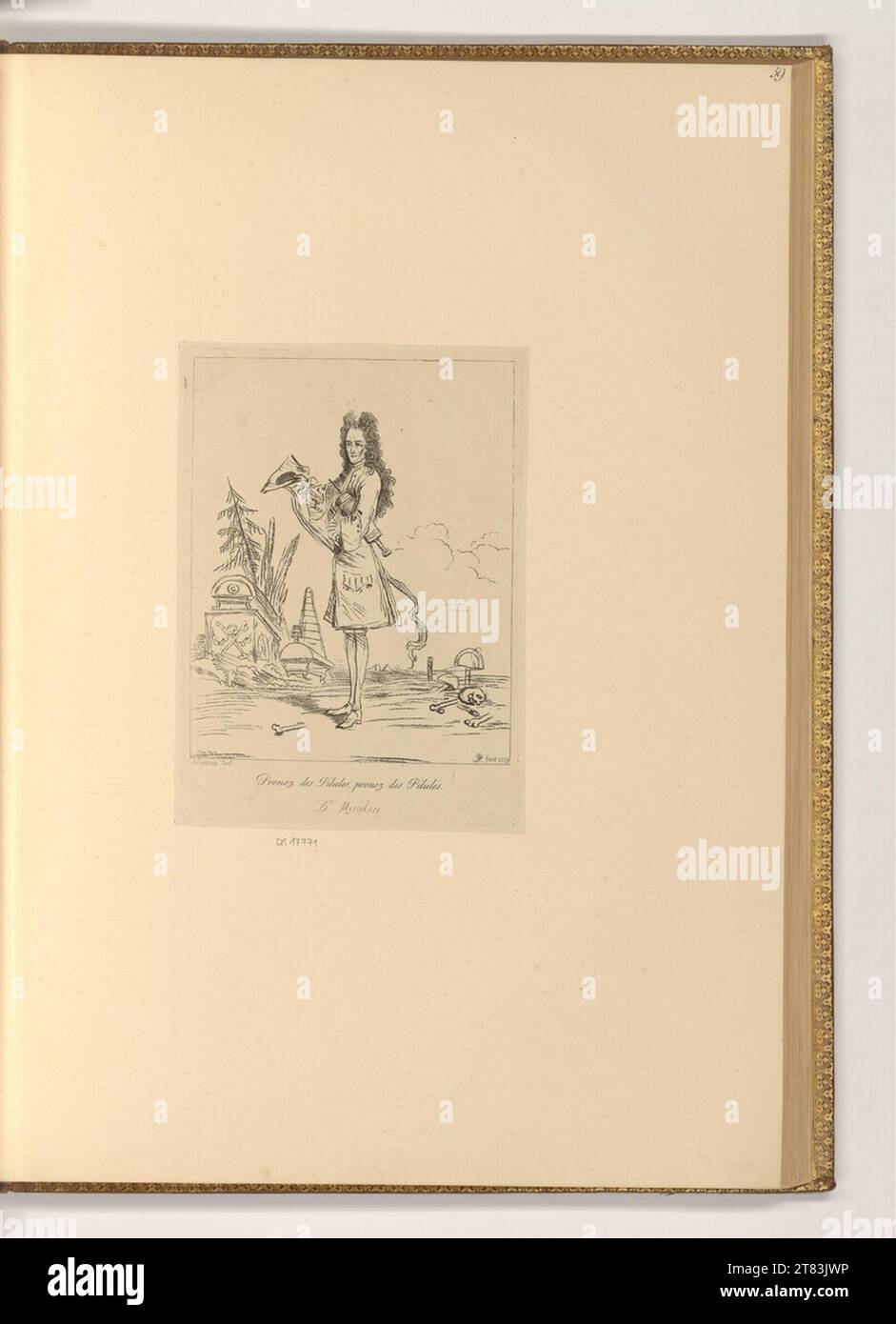 Arthur Pond (Engraver) Doctor Miscelin. Pencil 1739 , 1739 Stock Photo ...