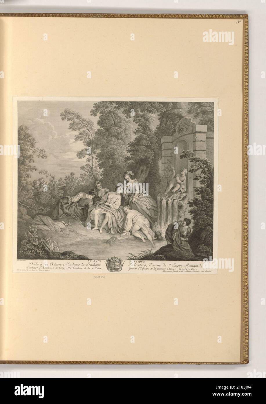 Antoine Cardon The rustic bath. etching 1800-1813 , 1800/1813 Stock ...
