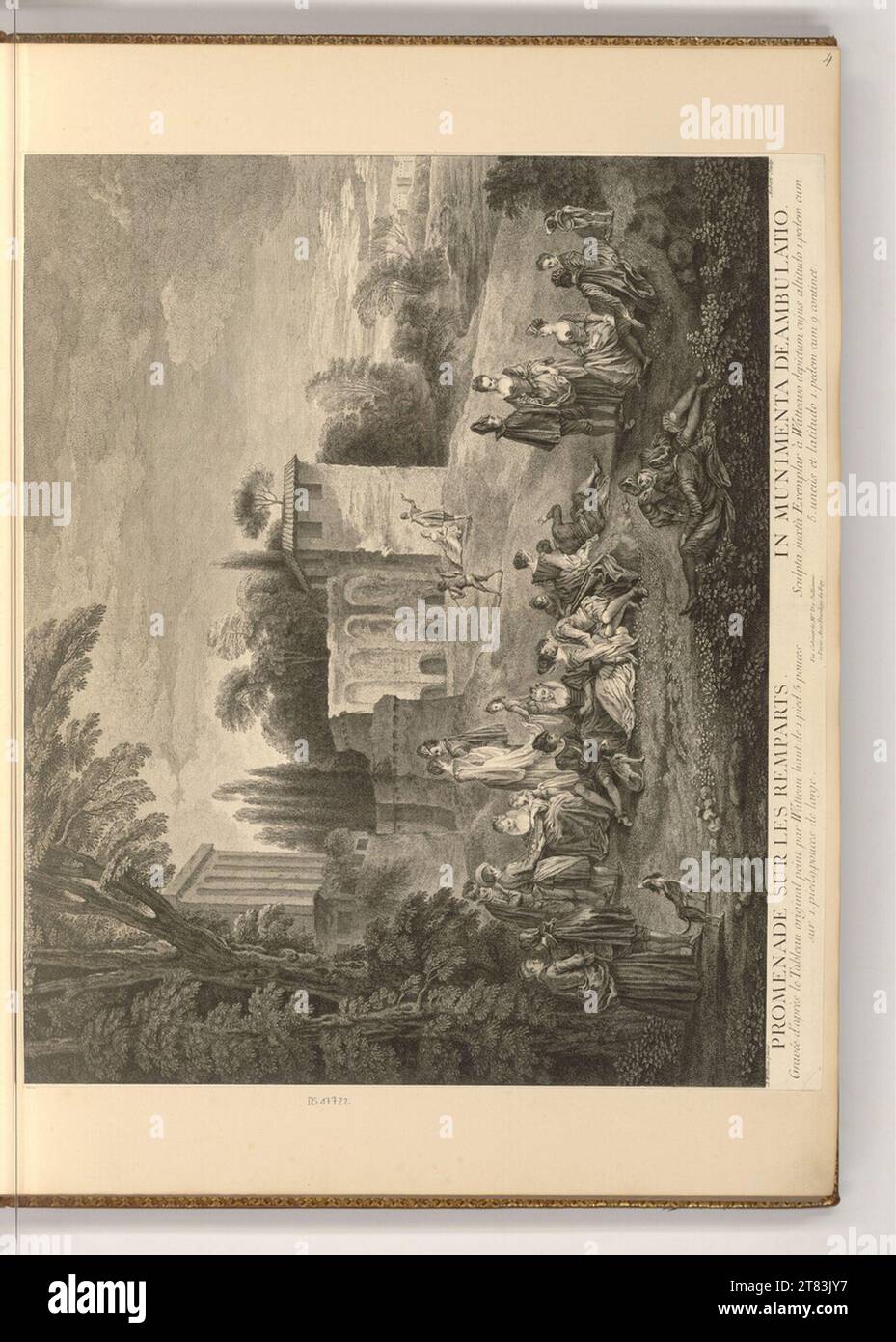 Michel Aubert (Engraver) Promenade sur les remparts - in a munima walk ...