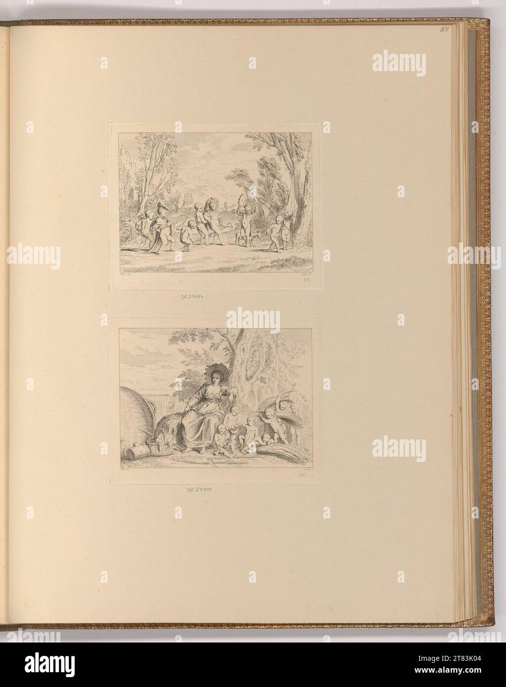 Jean Audran (Engraver) Landscape with playing children; Allegory of ...