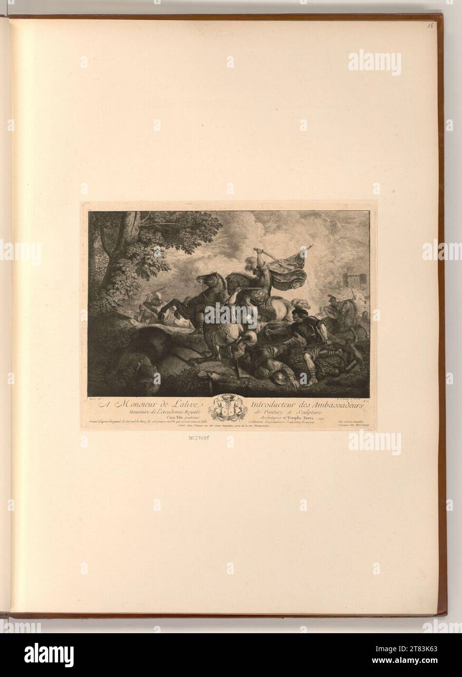 Antoine de Marcenay de Ghuy (Engraver) Battle scene. etching 1755 ...