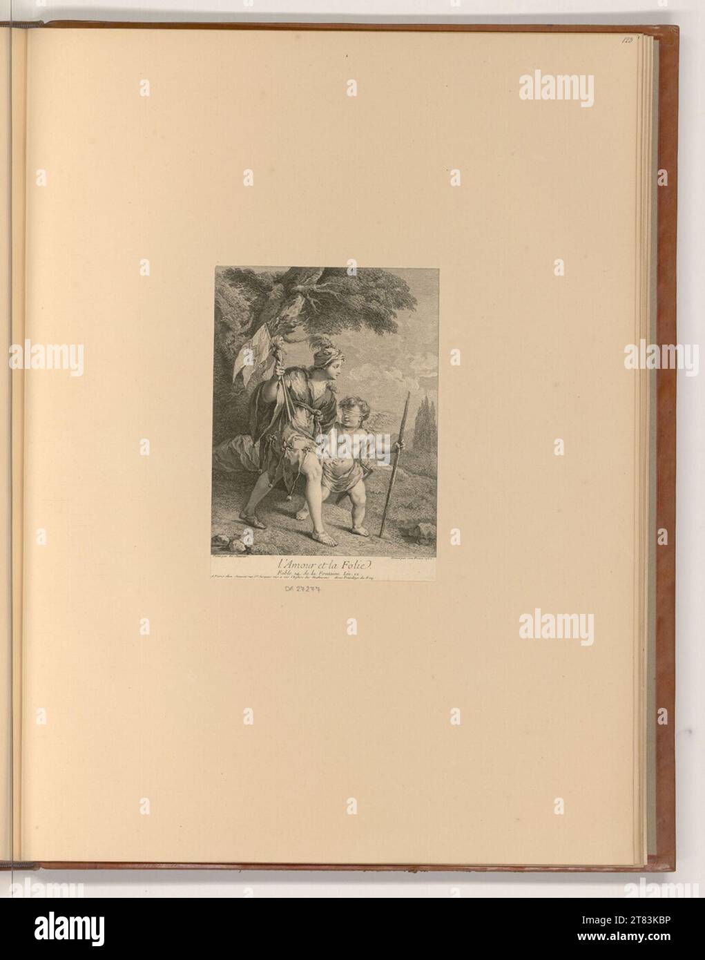 Edmé Jeaurat (Engraver) Love and madness. Copper engraving, etching 1732 , 1732 Stock Photo - Alamy