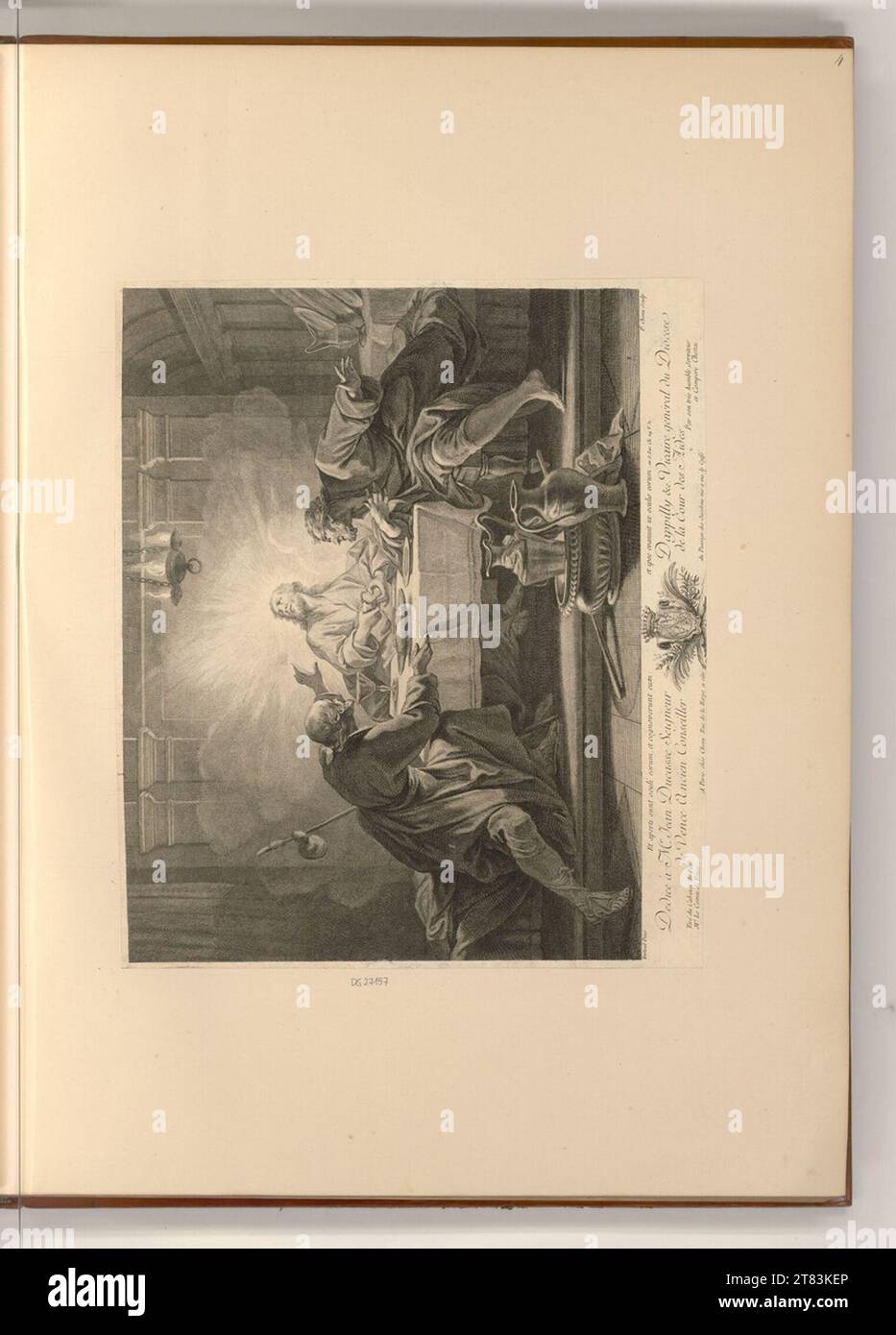 Pierre Chenu (Engraver) Supper in Emmaus. Copper engraving, etching ...