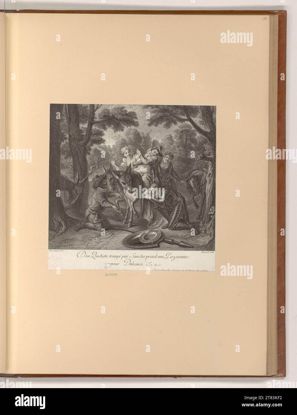 Jean Haussard (Engraver) Don Quixote deceived by Sancho takes a peasant ...