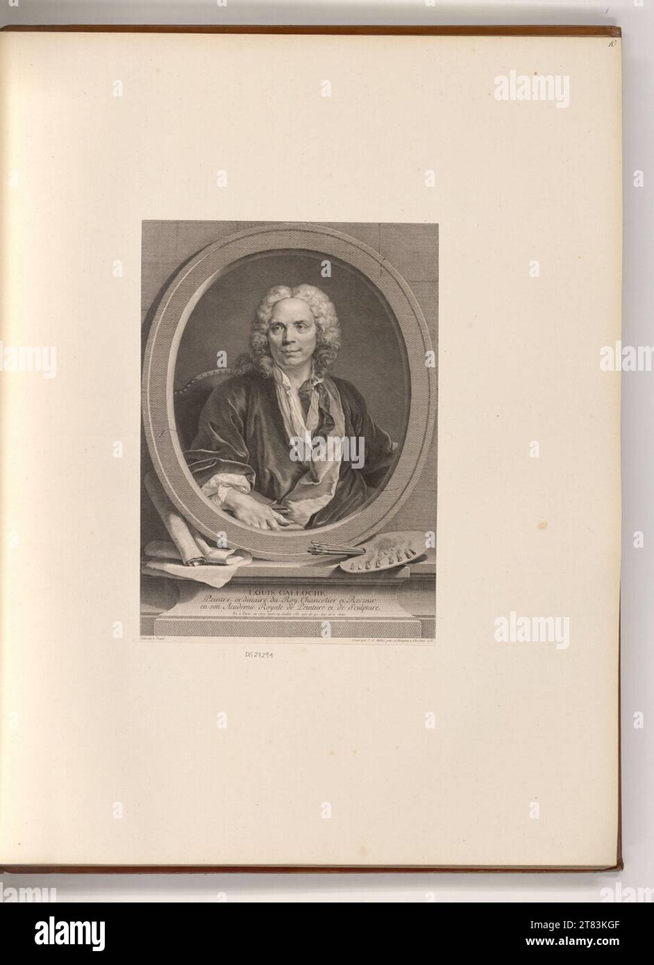 Johann Gotthard von Müller (Engraver) Portrait Louis Galloche. Copper engraving print 1776 ...