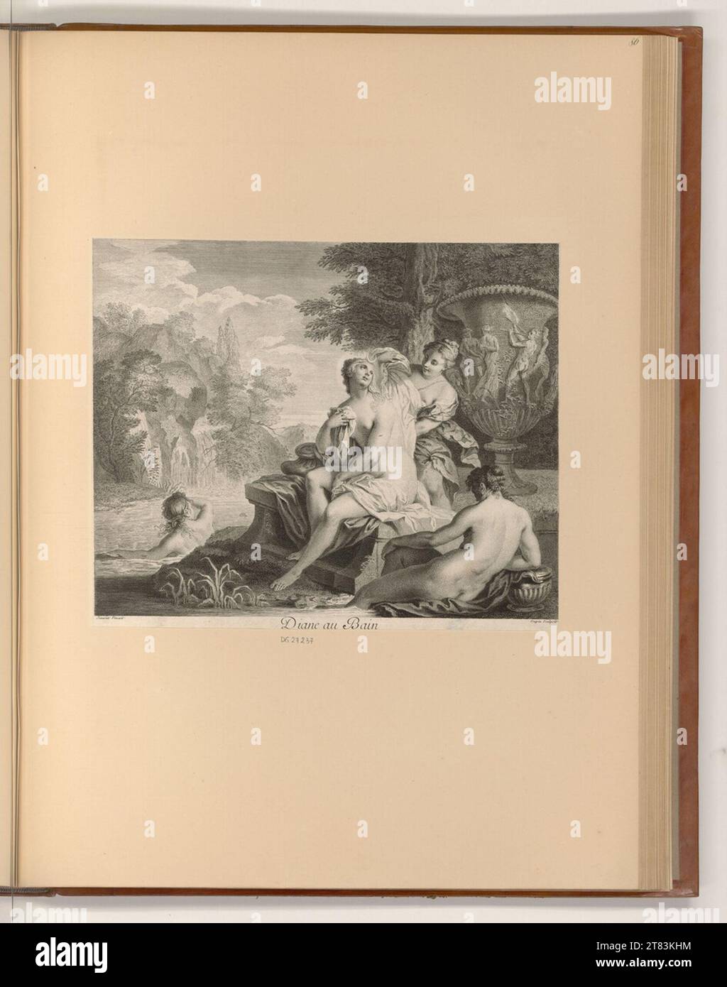 Pierre Dupin (Engraver) Diane au Bain. etching 1720-1751 , 1720/1751 ...