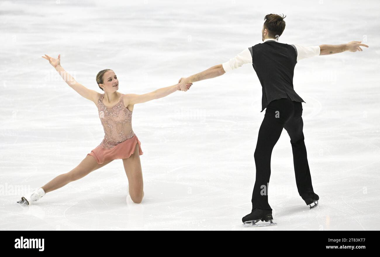 Espoo, Finland. 18th Nov, 2023. Brooke McIntosh and Benjamin Mimar of ...