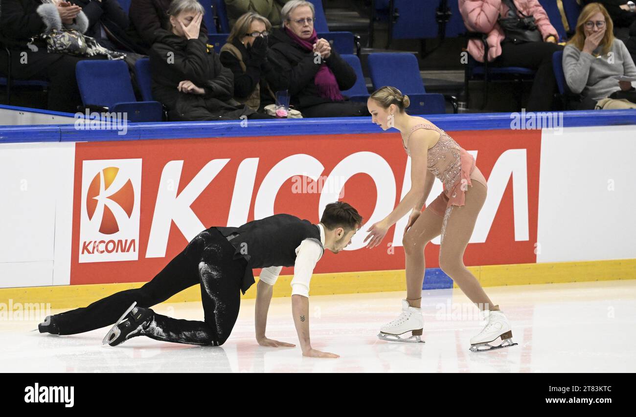Espoo, Finland. 18th Nov, 2023. Brooke McIntosh and Benjamin Mimar of ...