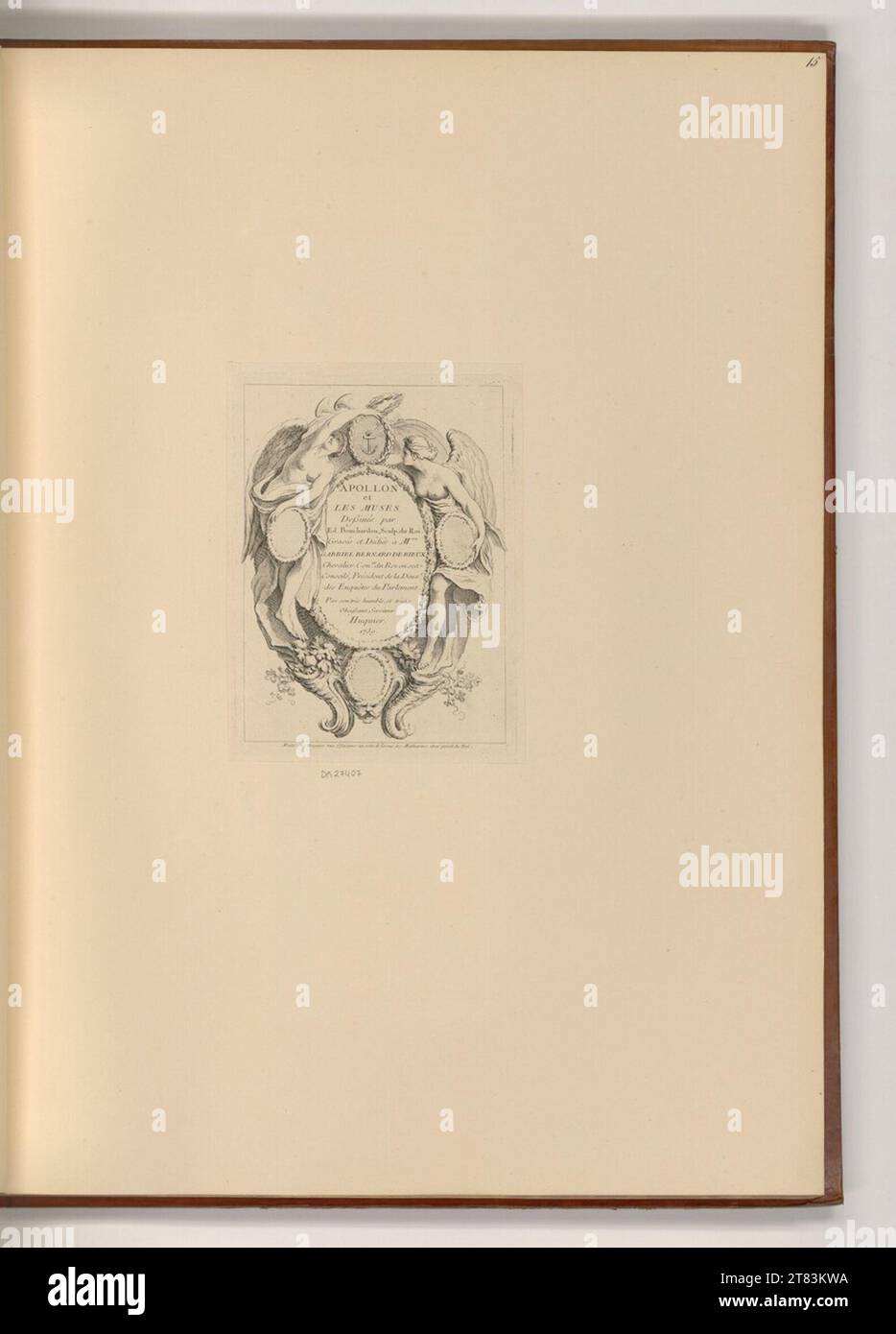 Gabriel Huquier (Engraver) Title cartridge. etching 1739 , 1739 Stock ...