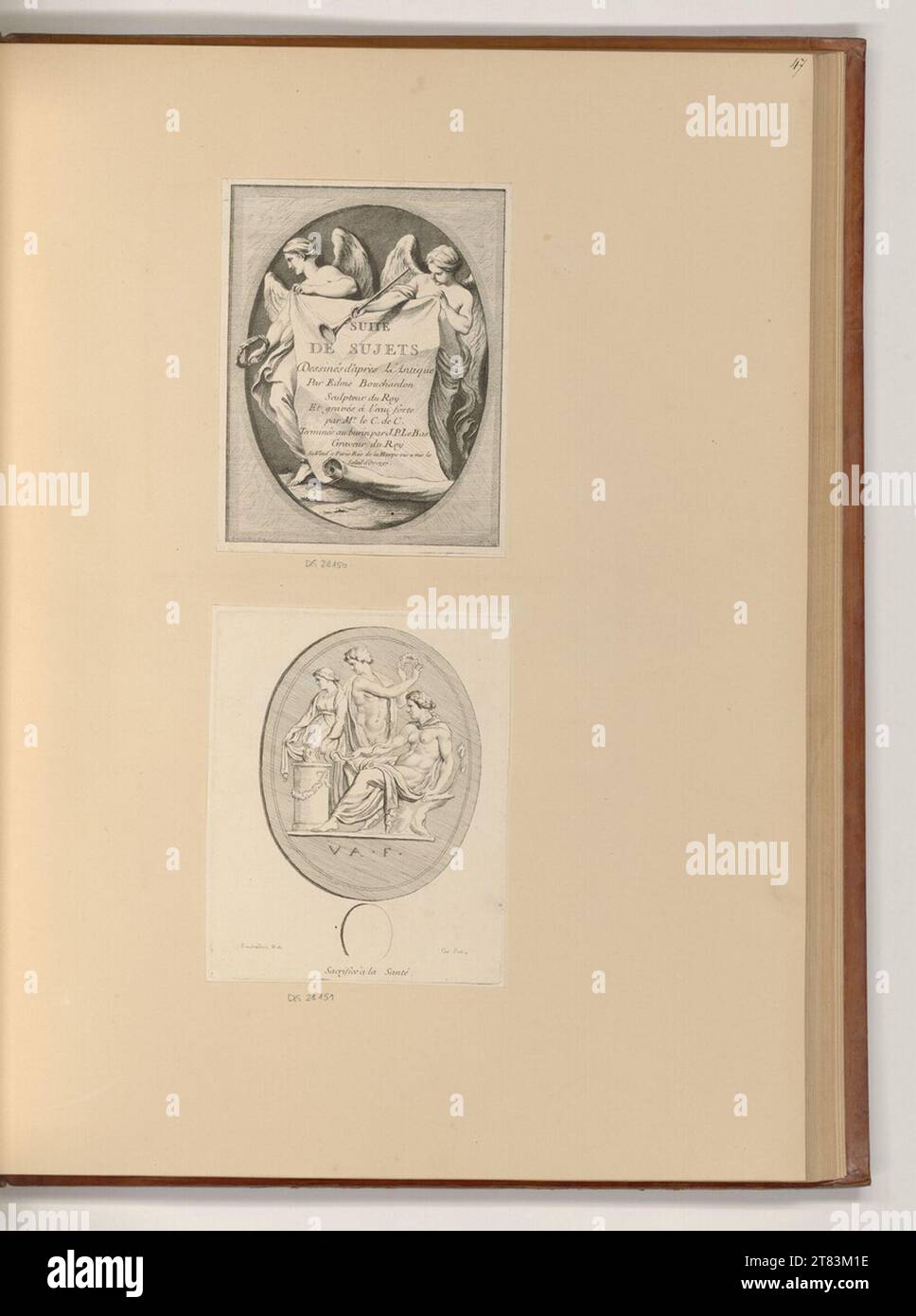 Jacques-Philippe Le Bas (Engraver) Title leaf; Oval with a victim scene ...
