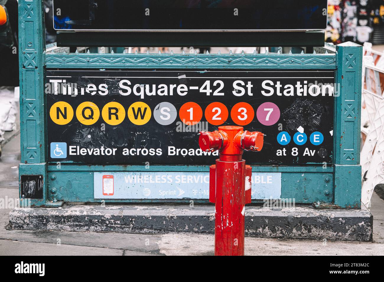 Subway entrance in times square hi-res stock photography and images - Alamy