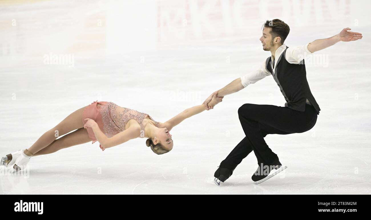 Espoo, Finland. 18th Nov, 2023. Brooke McIntosh and Benjamin Mimar of ...