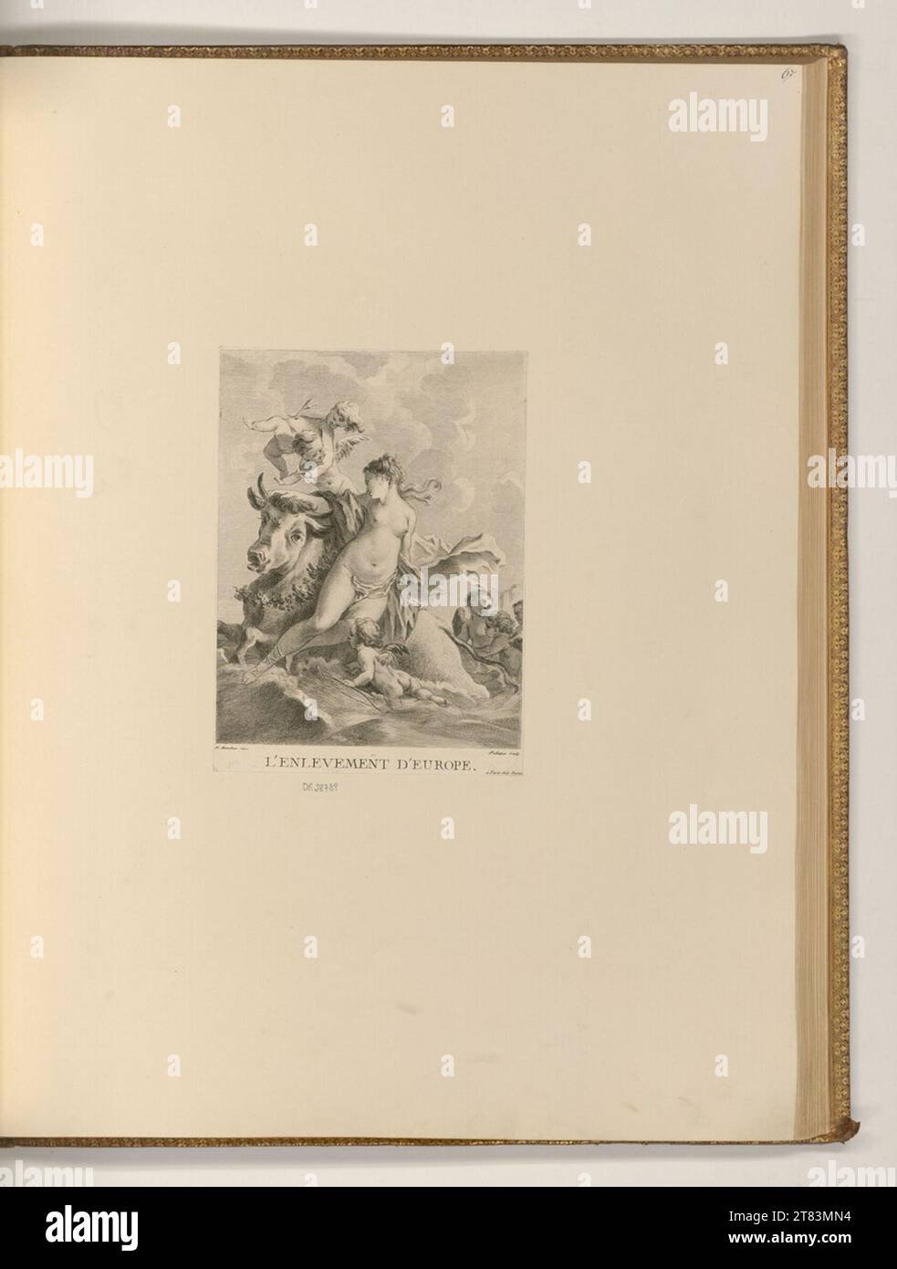 Jean Pelletier The kidnapping of Europe. etching 1750-1790 , 1750/1790 Stock Photo - Alamy